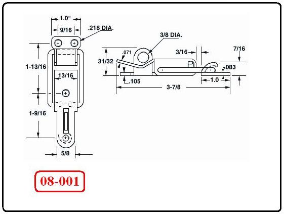 Draw/Pull Catch - 3 3/4”