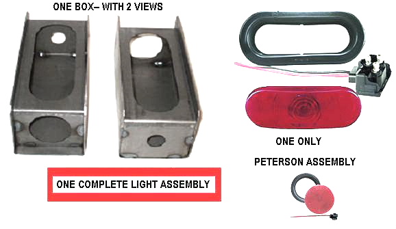 LED New Style Oblong Lite Box -- Universal, Left Hand or Right Hand KIT