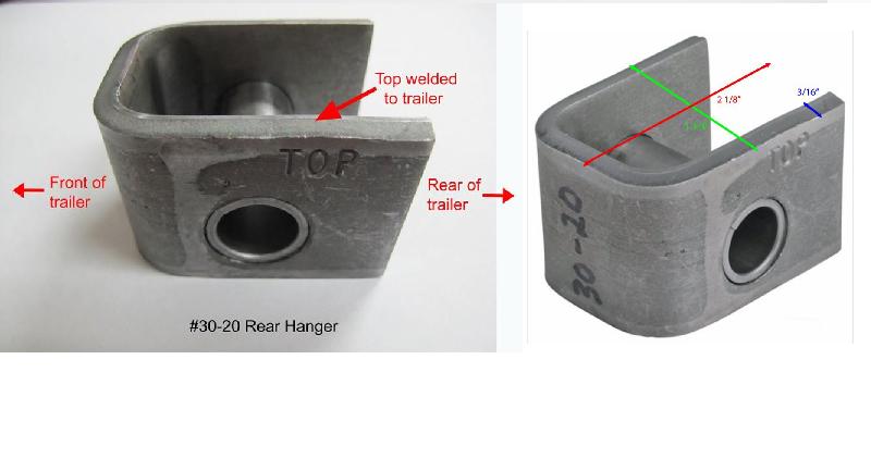 HANGER REAR 1.75 x .91HC Correct TT Number 9000611